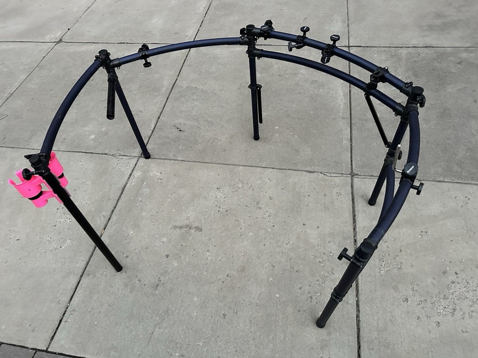 Roland 4-sided Drum Rack Stand Cage V-Drum VDrum BLUE 6 clamps CUP ...