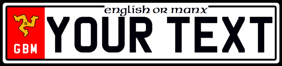 Custom Isle Of Man GBM UK REFLECTIVE License Plate Tag Reproduction ...