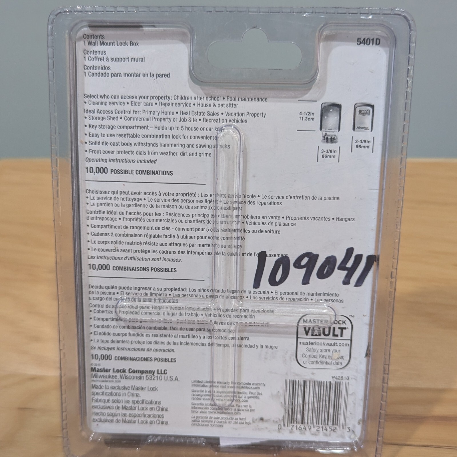 Master Lock 5401D 5-Key Locking Combination Steel Box - Black/Silver ...