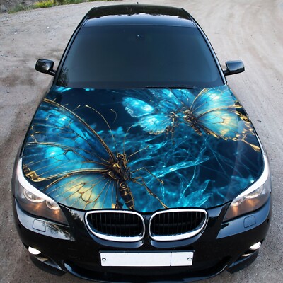 Butterfly Car Hood Wrap Decal Vinyl Sticker Full Color Graphic Fit any ...