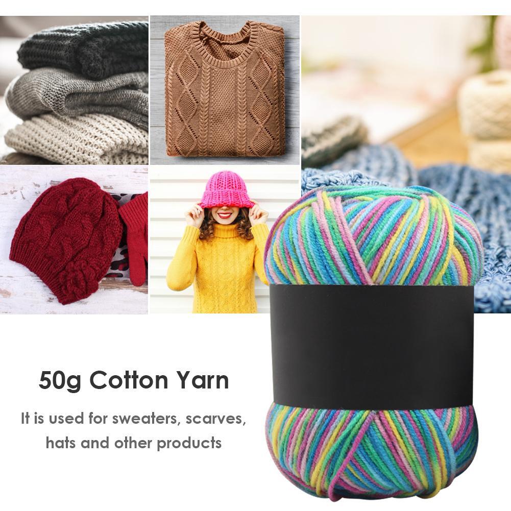 Gradient Color Milk Cotton Yarn Scarf Sweater Crochet Knitting Yarn (Q ...