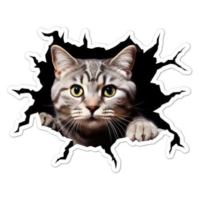 Peeking Cat Kitten Sticker Decal | eBay