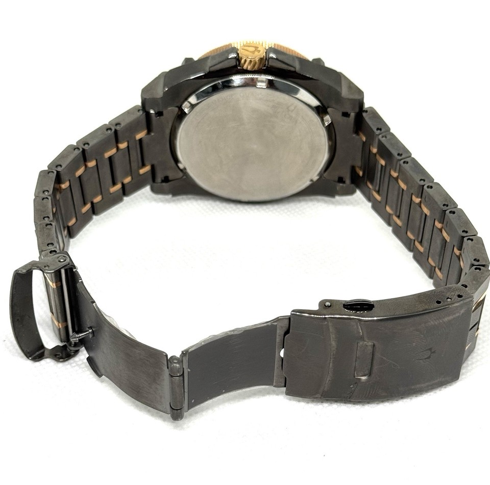 Bulova Precisionist Men's Quartz Diamond Accent Two-Tone Black 47mm ...