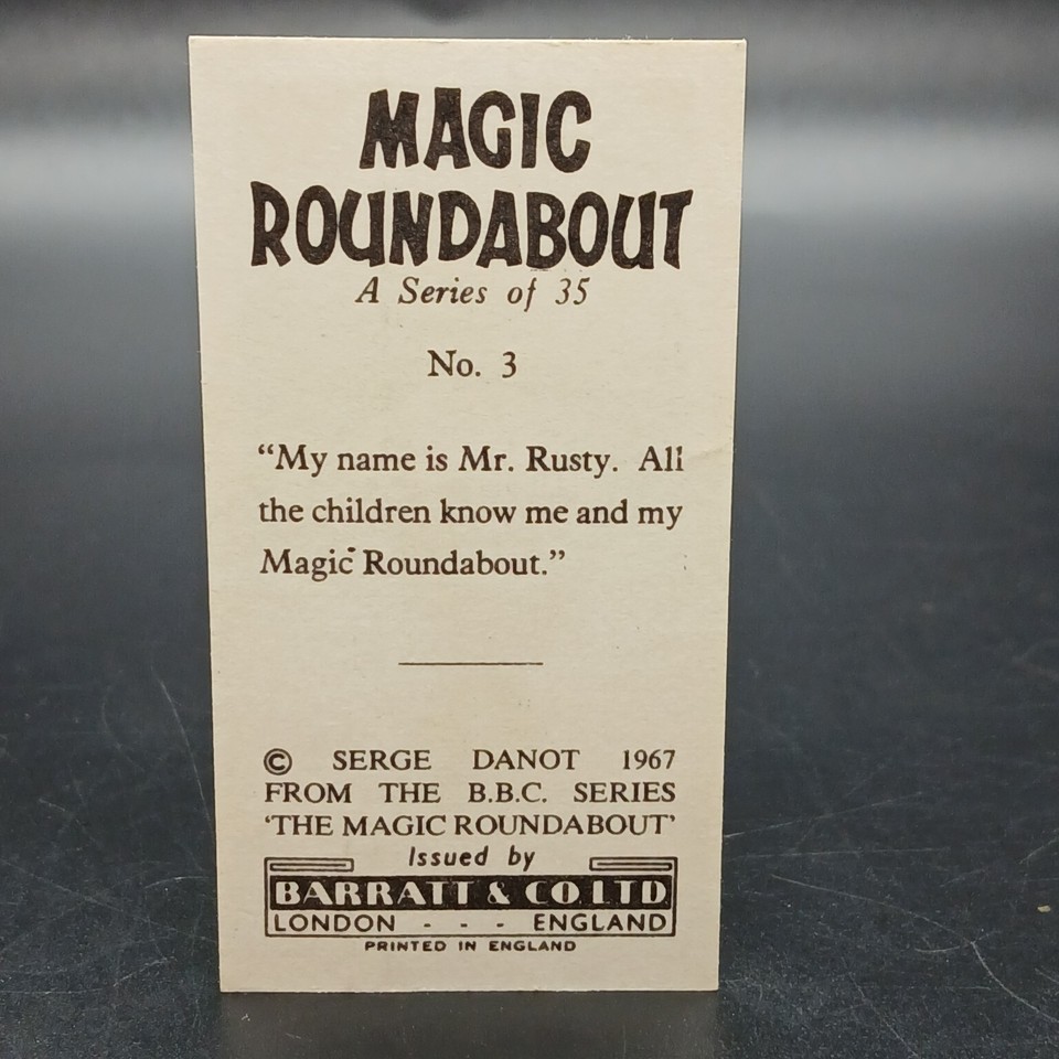 Rare 1967 Barratt Magic Roundabout #3 MR. RUSTY Vintage Tobacco Card | eBay