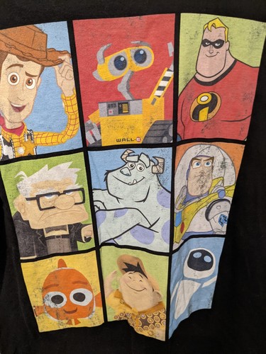 Disney Pixar Men's Epic Boxed Up Line Up Character, Short Sleeve T ...