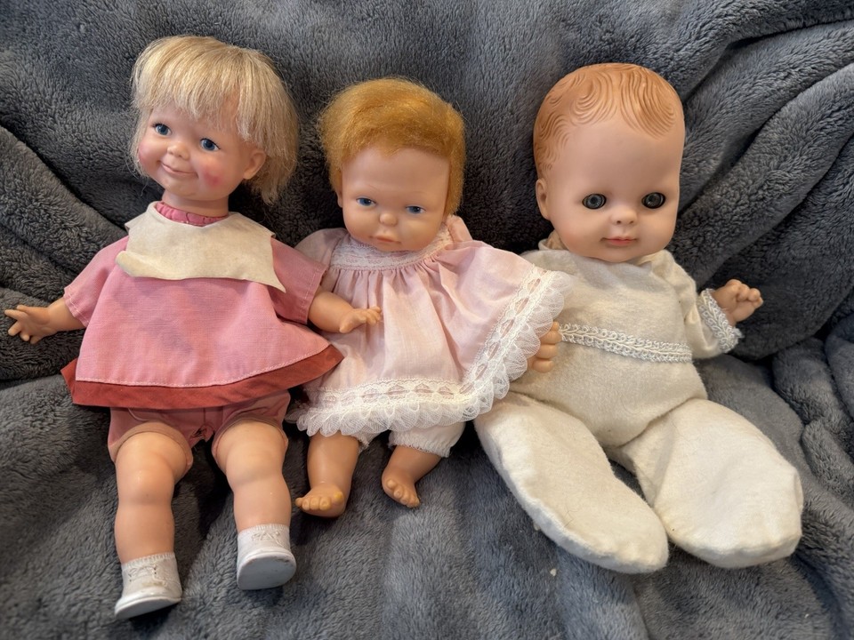 Vintage Sister & Newborn Thumbelina dolls & Vogue Baby Lot TLC doll lot ...