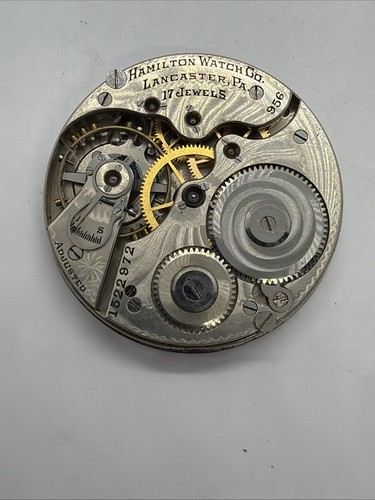 16 Size Hamilton Pocket Watch Movement Grade 956 Adjusted Runs 972 | eBay