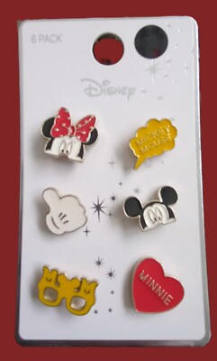 MICKEY & MINNIE PIN BADGES DISNEY PRIMARK MINT ON CARD SET OF 6 ...