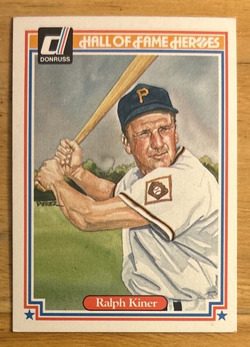 1983 Donruss Hall of Fame Heroes Ralph Kiner Baseball Card #38 Pirates ...