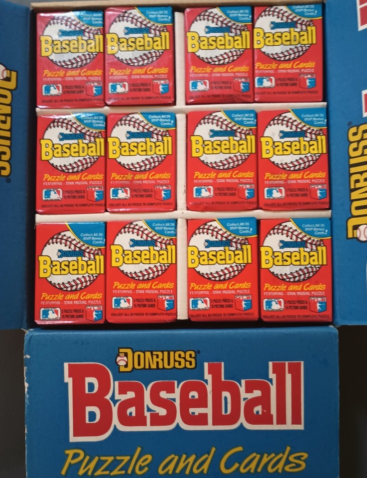 1988 Donruss Baseball Cards Mint Condition Counter Display 216 Unopened ...