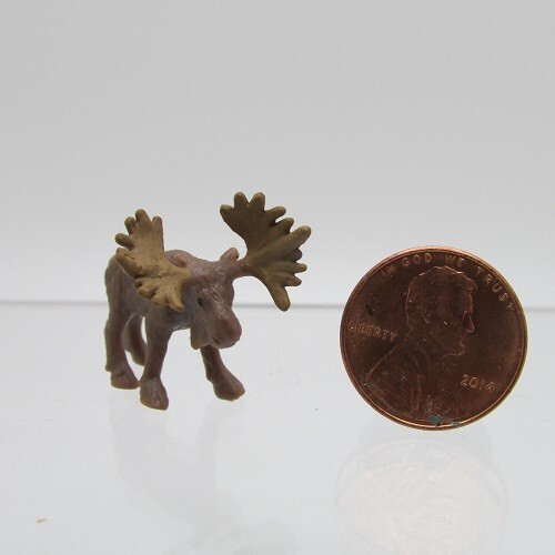 Dollhouse Miniature Plastic Rubber Toy Moose MUL6044 | eBay