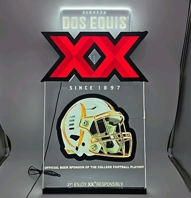 Cerveza XX Dos Equis College Football LED Light Sign 28"x16" Beer Bar ...