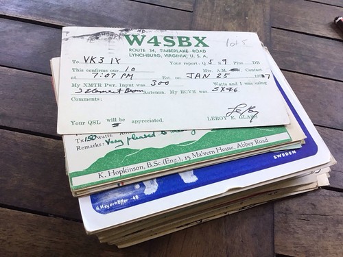 Old Amateur Radio Qsl Card Collection X 84 Vintage Usa Nz To Australia ...
