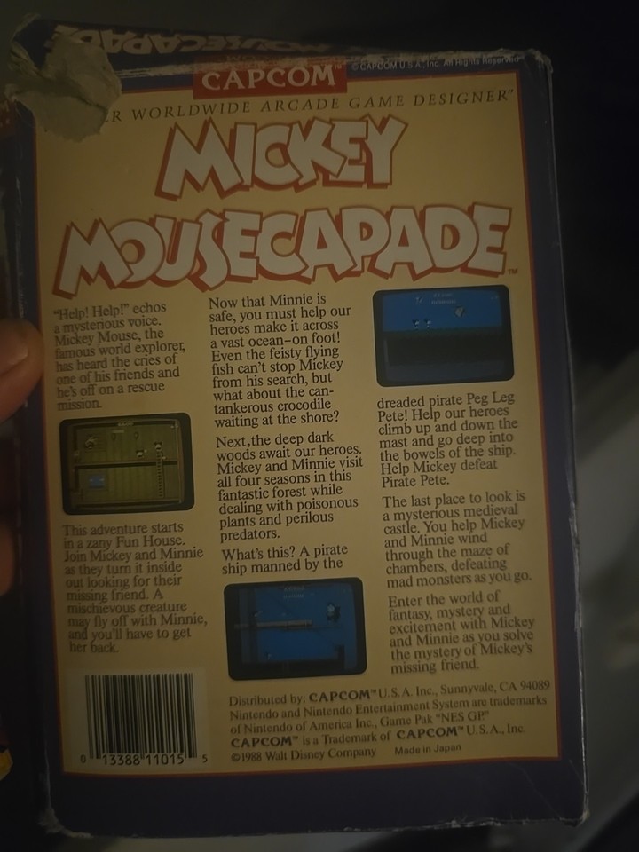 Mickey Mousecapade (Nintendo Entertainment System, 1988) NES Authentic ...