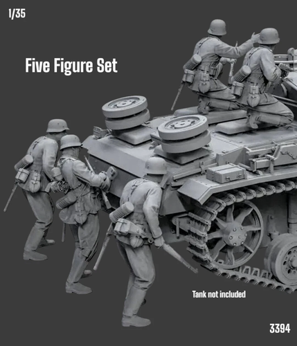 1/35 Resin Figure German Assault Troops in Action (5 Figure Set) Model ...