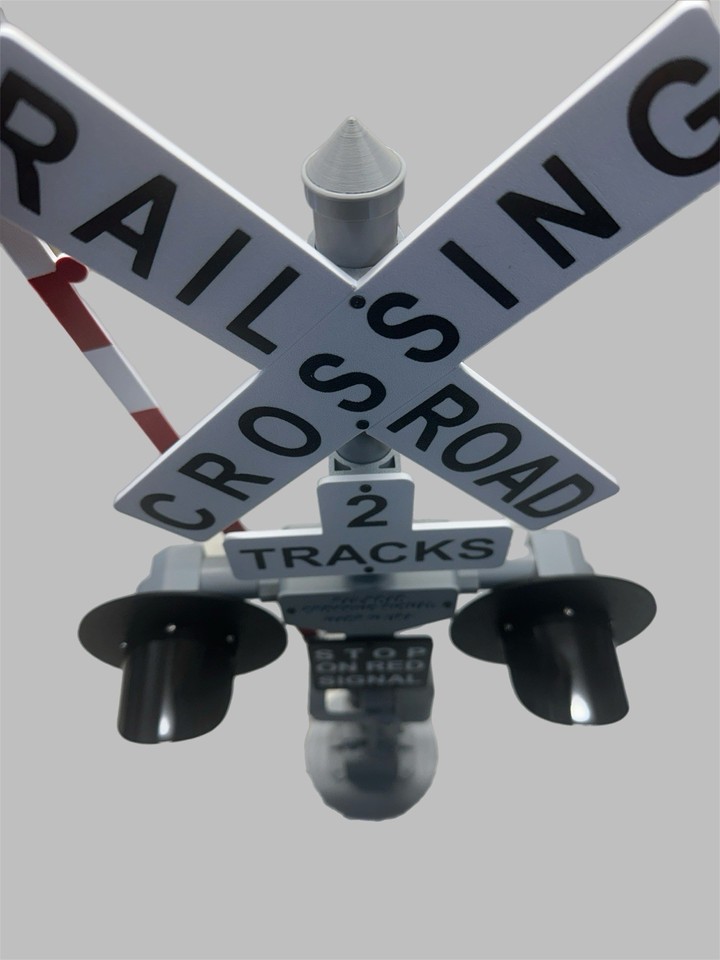 Tabletop RAILROAD TRAIN CROSSING signal sign with flashing led lights ...
