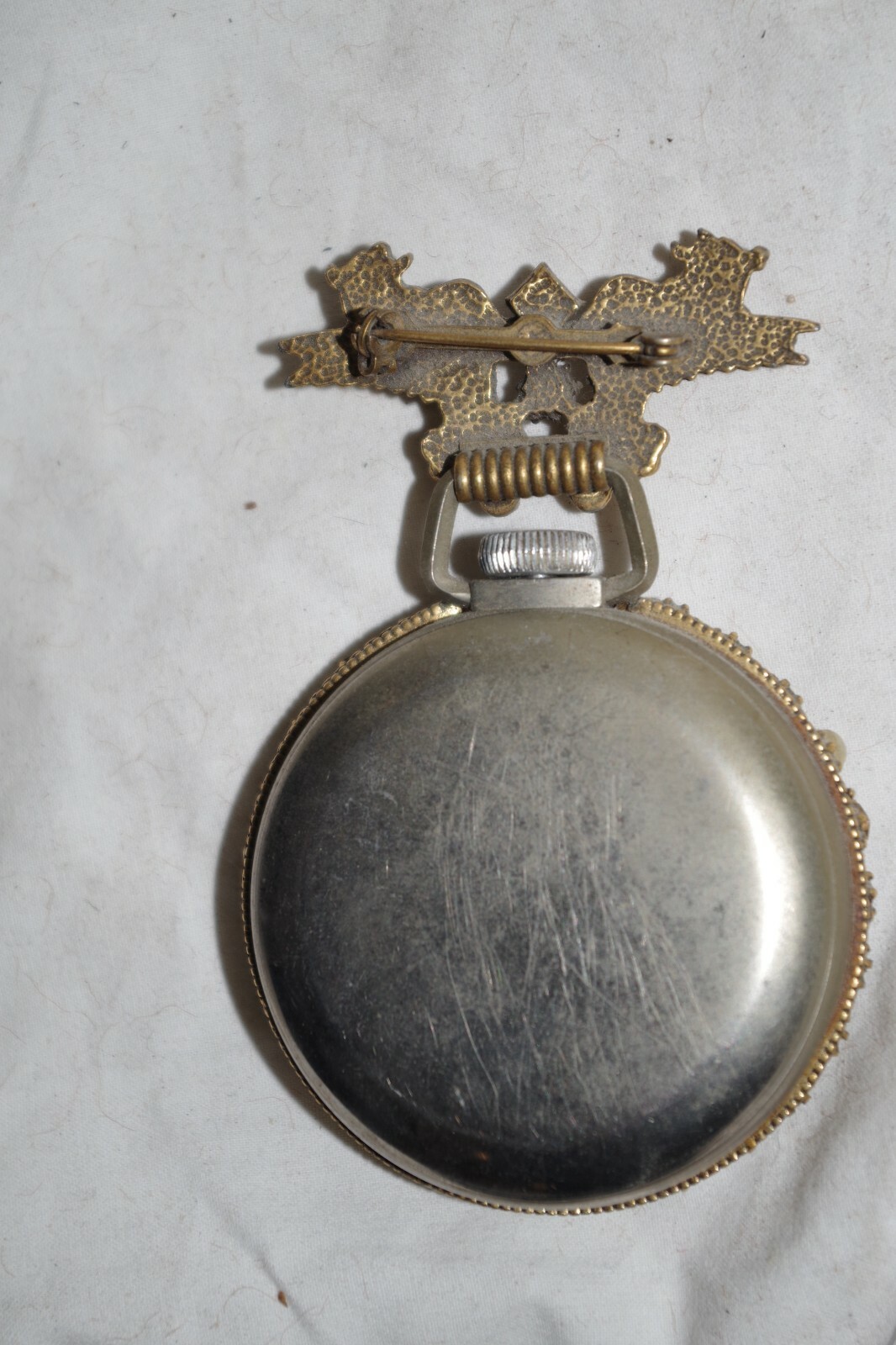 Phoenix Rising Vintage COLBY Pocket Watch Pin Brooch … - Gem