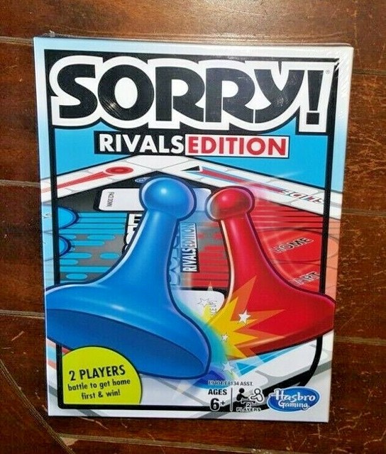Sorry Rivals Edition 2 Player Board Game Hasbro Factory for sale online ...