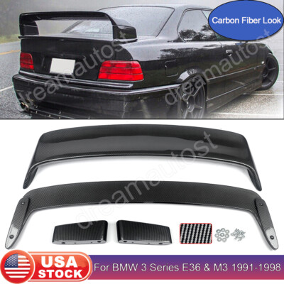 For BMW 3-Series E36 M3 91-98 Carbon Fiber LTW GT Style Rear Trunk ...