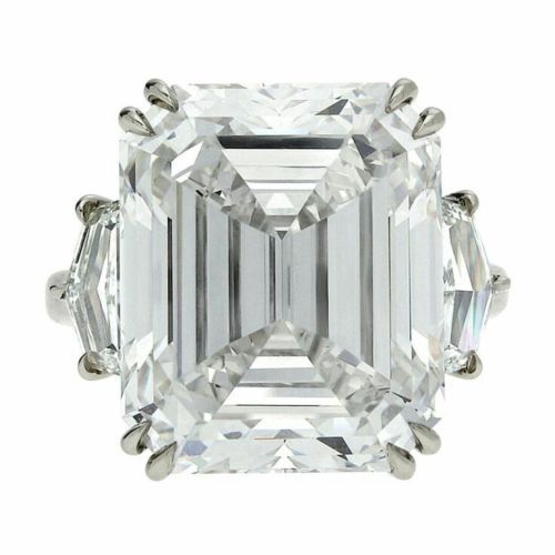 25ct Cocktail Party Ring inspired 925 Sterling Silver Emerald Two ...