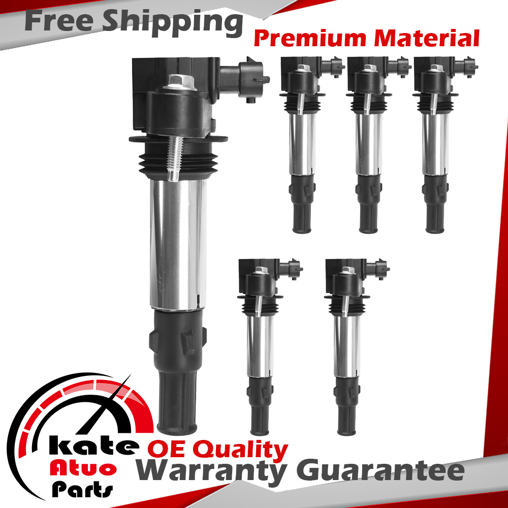 Set of 6 UF375 Ignition Coil For 04-09 Buick Enclave GMC 3.6L Saab 9-3 ...