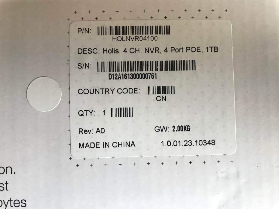 Holis HOLNVR04100 4 Channel 1080p Network Video Recorder 4 Port POE ...