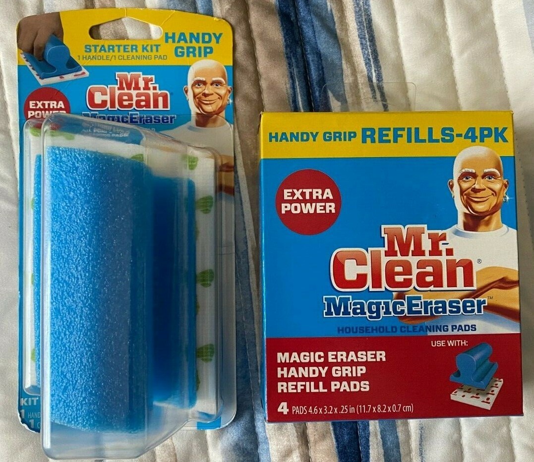 Mr. Clean Handy Grip Starter Kit ~ AND ~ 4-Pack Refills NEW | eBay