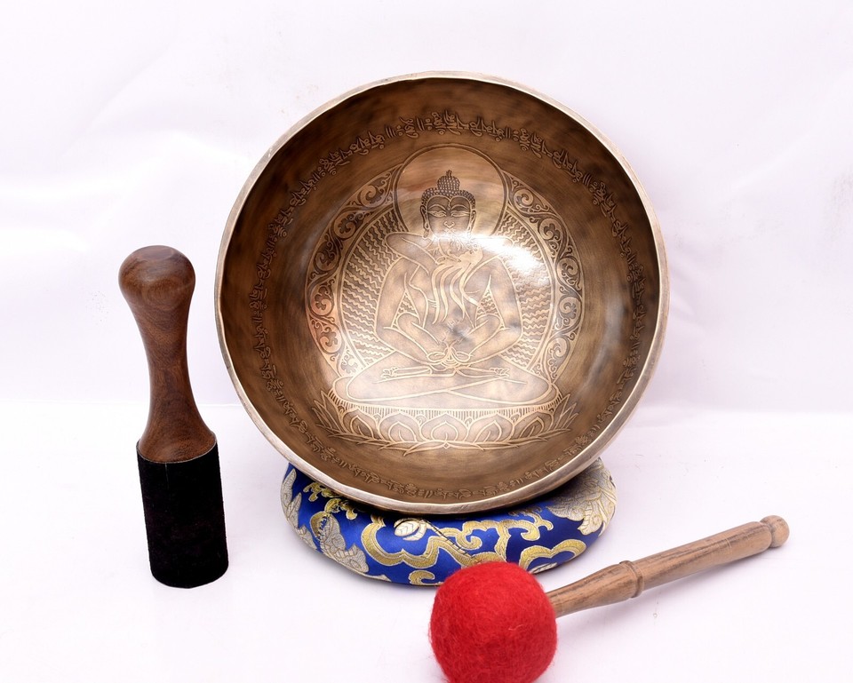 10" Buddha Kamasutra Singing Bowl-Deep Sound Vibration Bowl-Hand ...