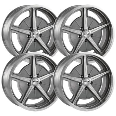 (Set-4) Ridler 605 18x8 5x4.75 0mm Grey machined Wheels Rims 18 Inch | eBay