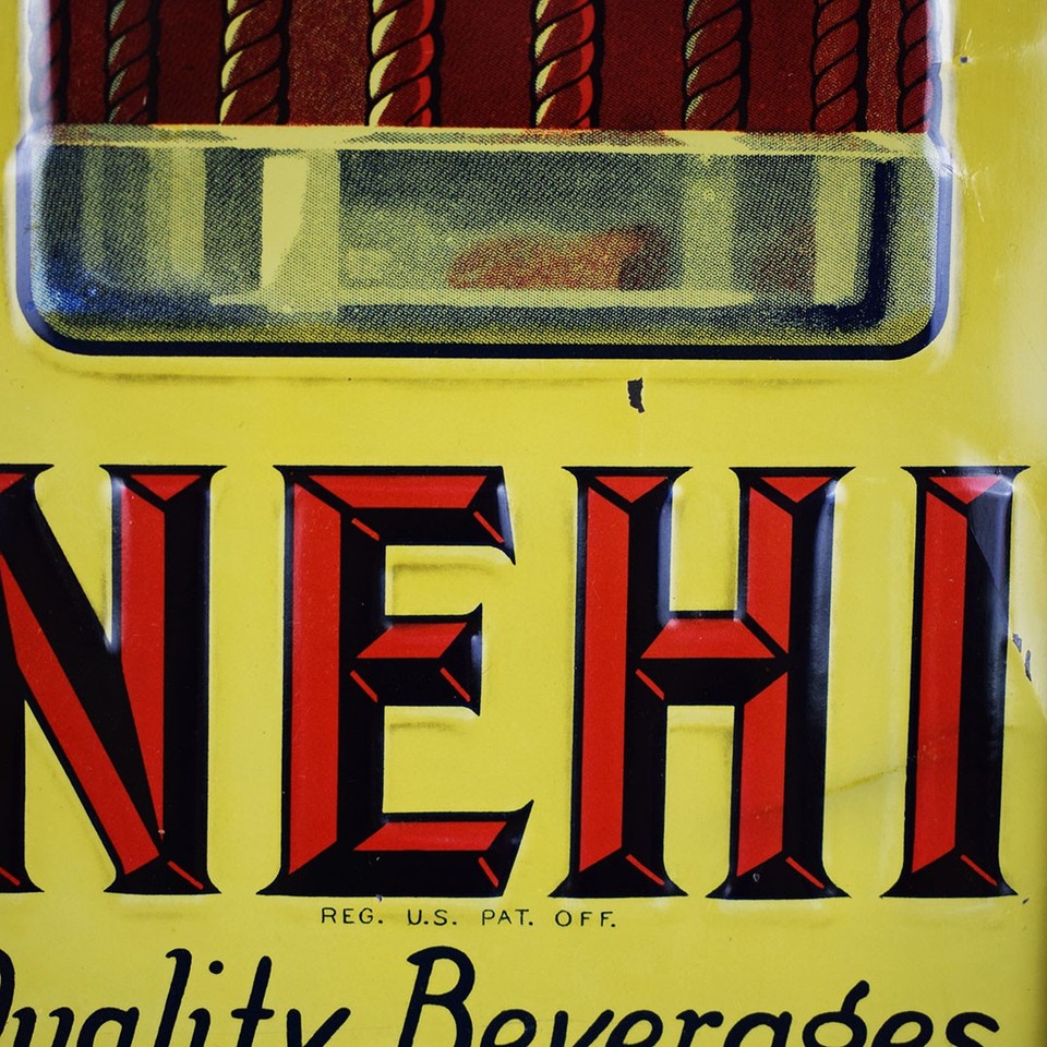 Nehi Beverages Embossed Tin Bottle Sign Quality Beverages | eBay