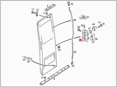 Genuine MERCEDES Sprinter 903 W903 Bus Lock 9017400135 | eBay