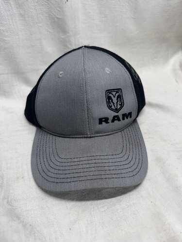 Dodge Ram Truck Retro Logo Black Mesh Snapback Trucker Hat Baseball ...