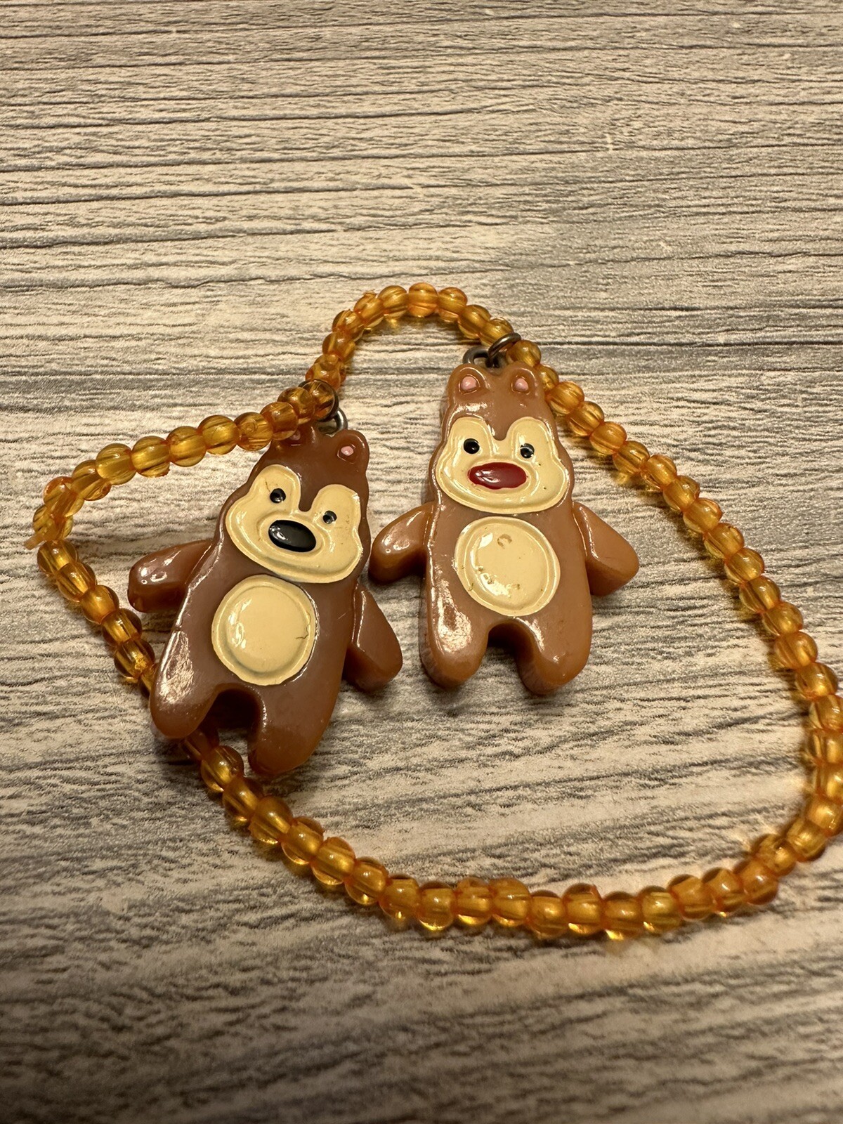 Two Small Disney Charms Plastic Bear Or Chipmunks?? | eBay