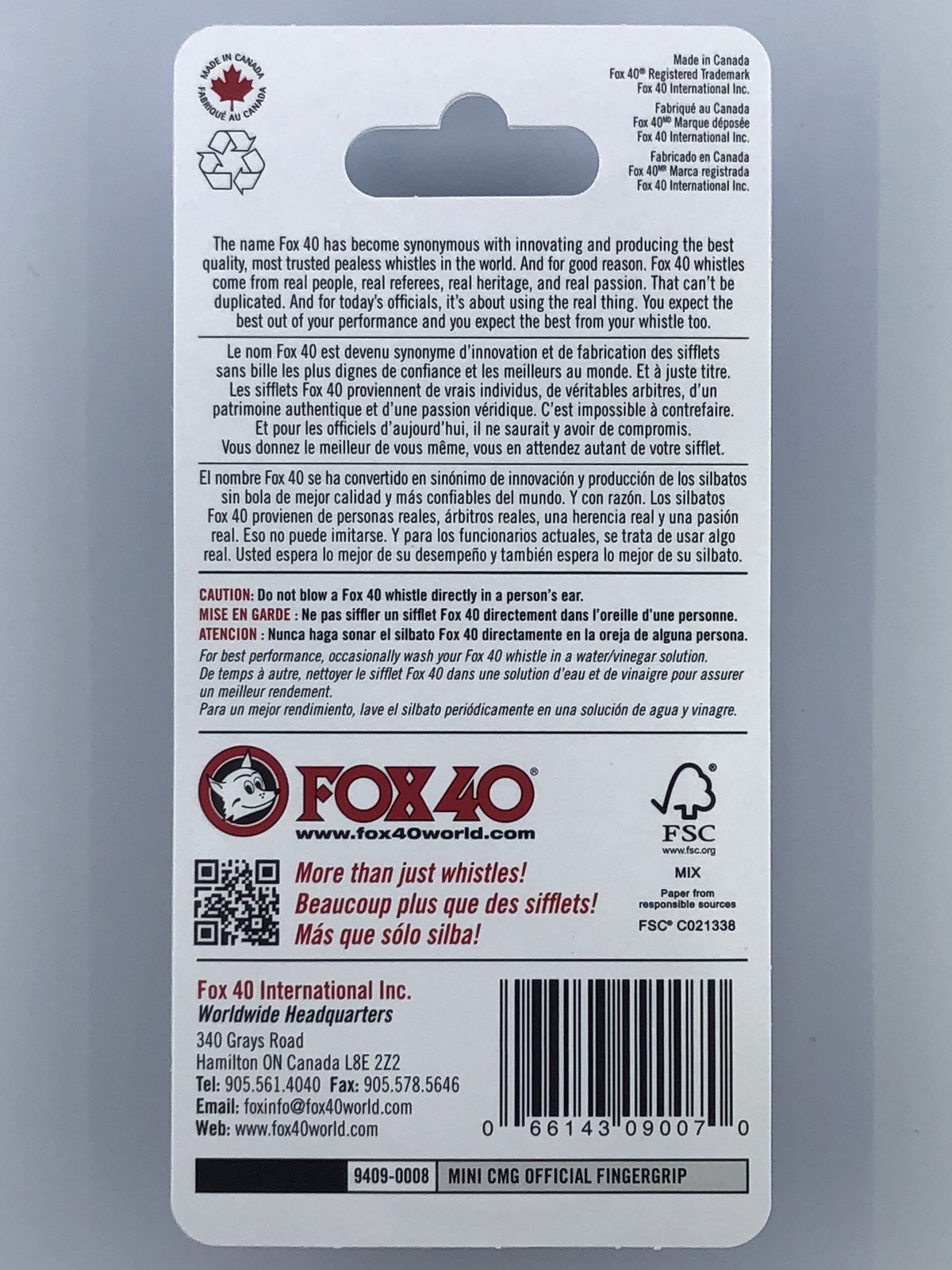 Fox 40 Black Mini CMG Referee Finger Grip Whistle for sale online | eBay