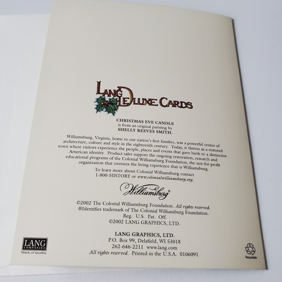 Christmas Card Shelly Reeves Smith Christmas Eve Candle Lang ...
