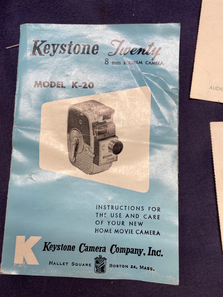 Vintage Keystone Movie Camera K20 Working 8mm Fixed Focus Lens. Low Use ...