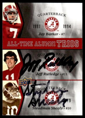 Jeff Rutledge & Steadman Shealy Signed ALABAMA CRIMSON TIDE Card | eBay