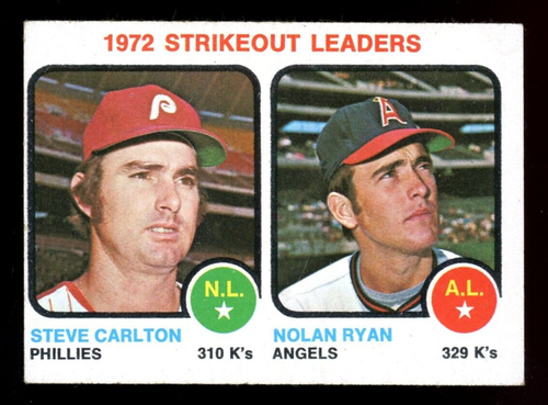 1973 TOPPS MLB BASEBALL #67 Nolan Ryan/Steve Carlton HOF EX+ Angels ...