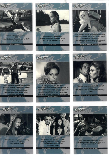 The Quotable James Bond 007 complete set of 100 trading cards | eBay