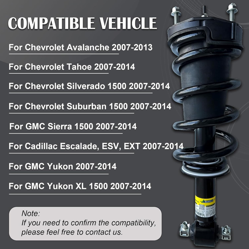 4x Front Rear Shock Struts w/MagneRide For Cadillac Escalade Tahoe GMC ...