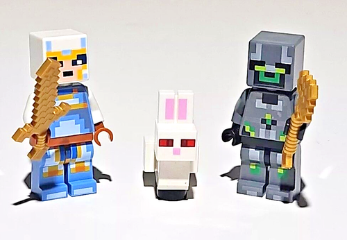 Lego Minecraft Minifigures Killer Bunny & Skull Arena Players From Set ...