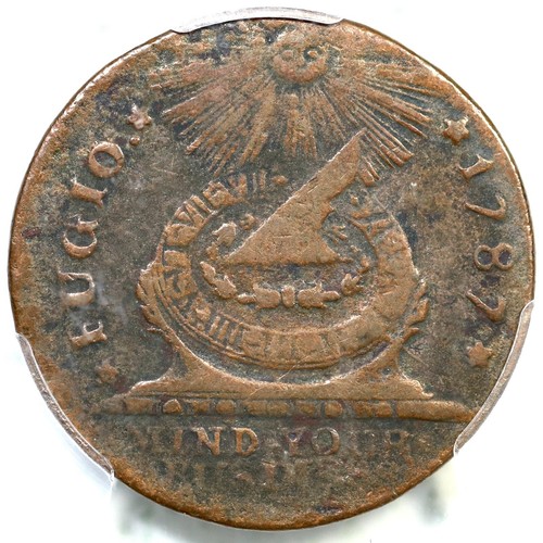 1787 M 15-Y R-2 PCGS VF Details 8 Pointed Stars Fugio Cent Colonial ...