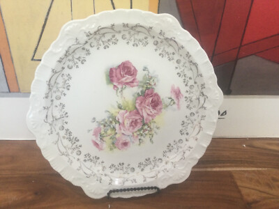 Antique Sevres China Company 10.5" Plate, roses, Embossed Rim c 1900 ...