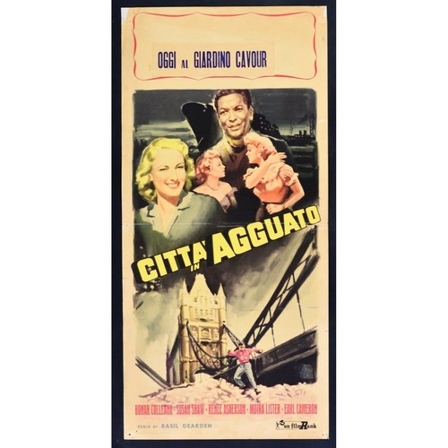 LOCANDINA CITTA' IN AGGUATO BASIL DEARDEN BONAR COLLEANO SUSAN SHAW ...