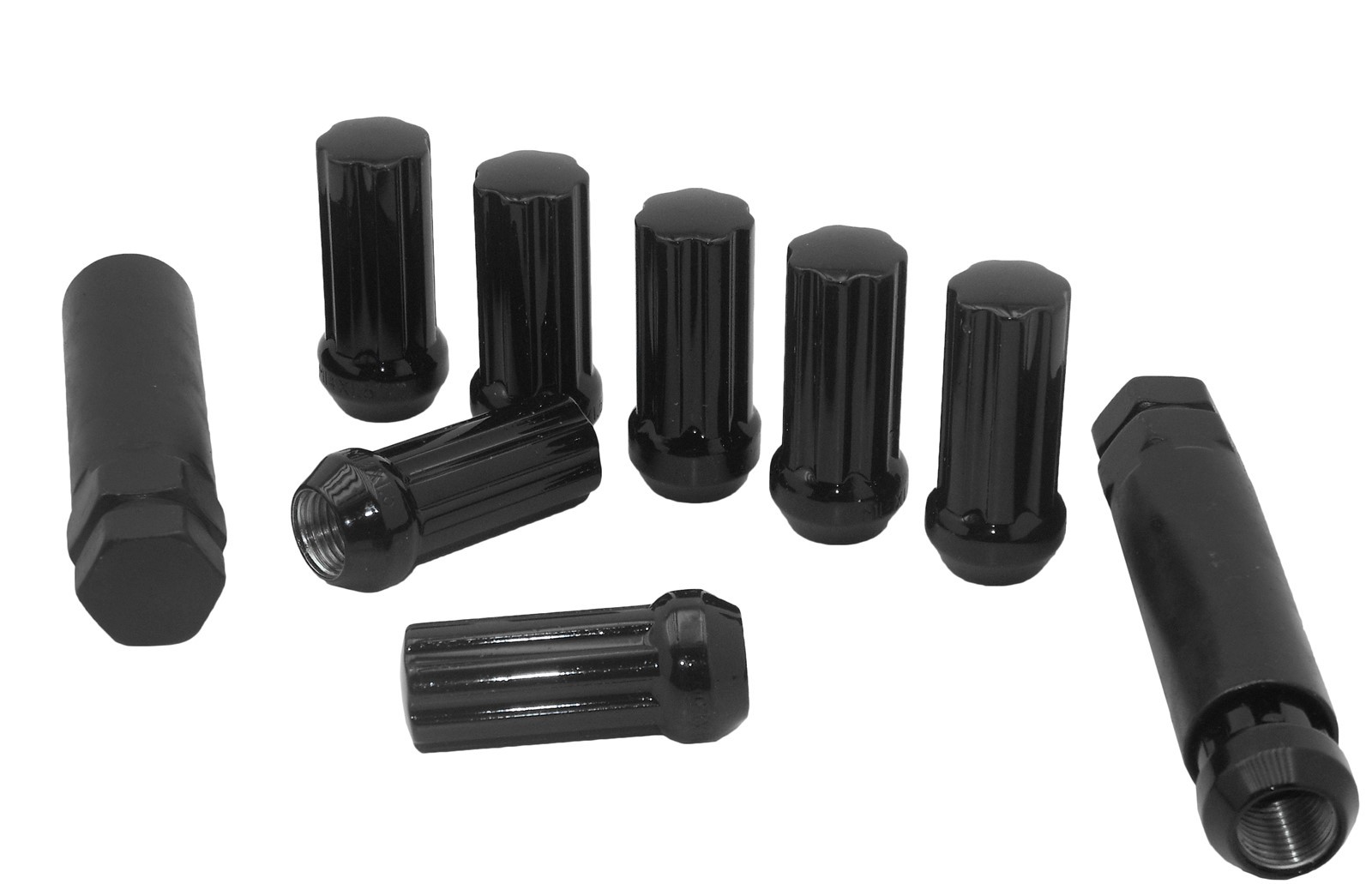 32 14X2.0 BLACK SPLINE LUG NUTS FITS FORD F250 F350 EXCURSION 8X170 ...