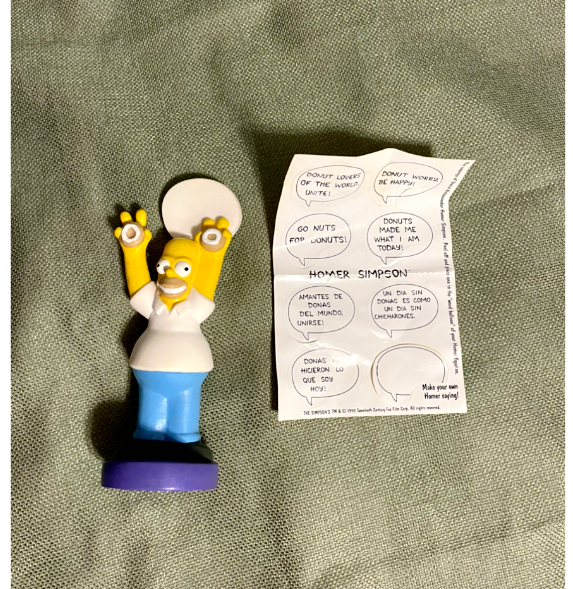 vintage 1993 "THE SIMPSONS" HOMER SIMPSON (6-1/4") FIGURE w/WORD ...