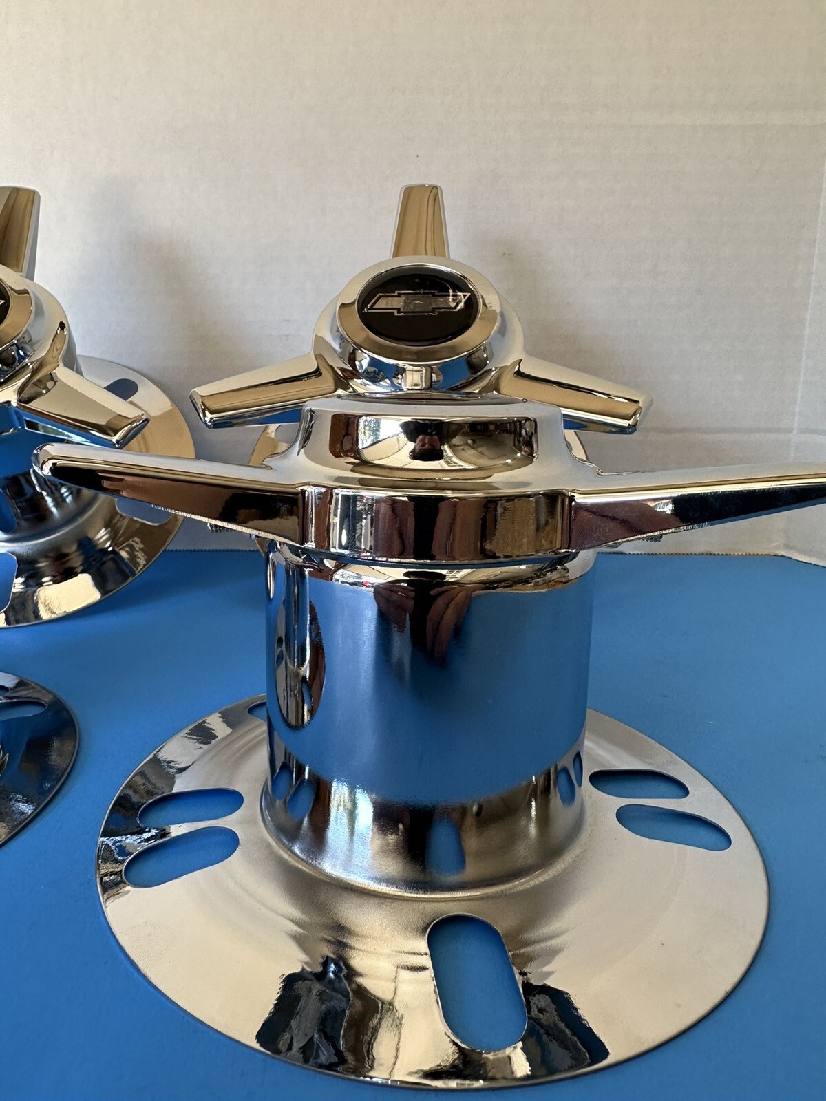 (4) NEW 3 BAR SPINNER CENTER CAPS 5 LUG CRAGAR SST VINTAGE WHEELS 3.17 ...