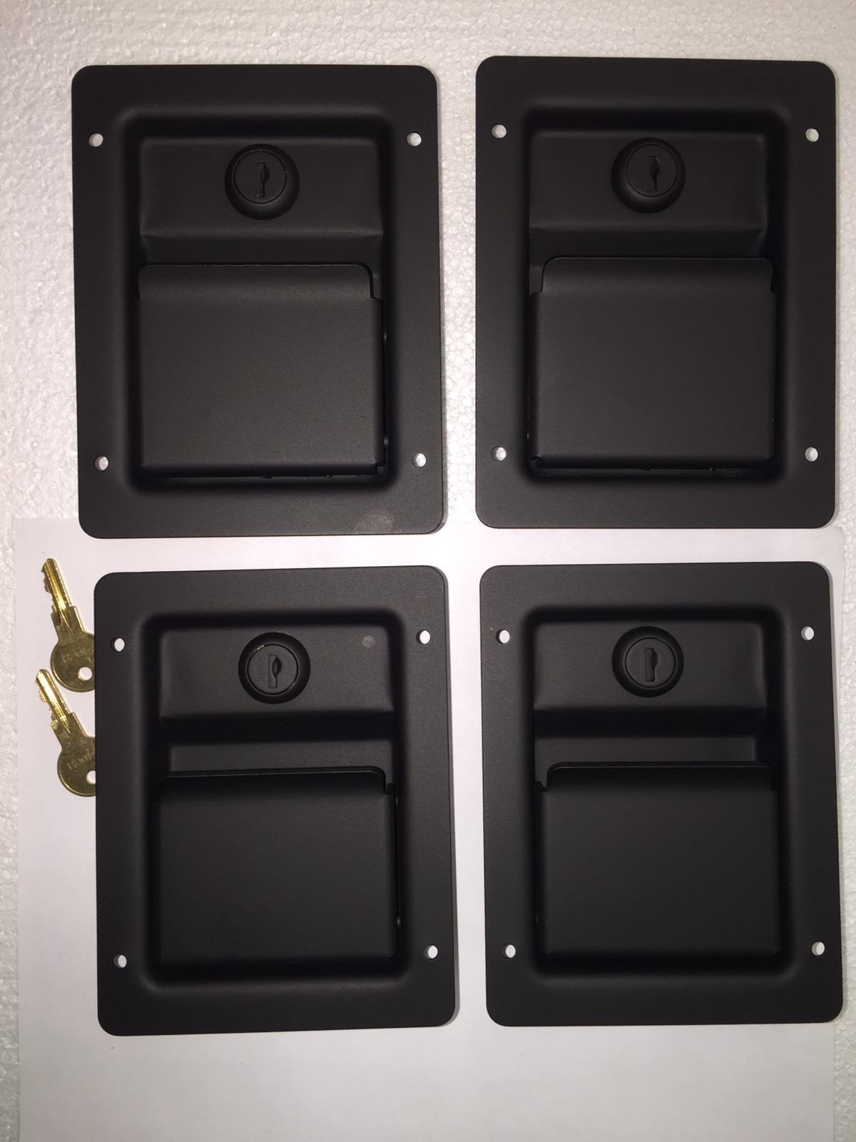 4 Black Single Locking Door Handles fits Military HUMVEE M998 M1038 Key ...