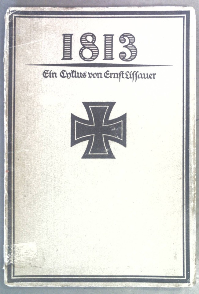 1813. Ein Cyklus von Ernst Lissauer. Lissauer, Ernst: | eBay.de