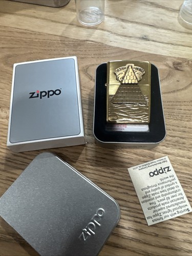 NOS 1996 Zippo Carpe Diem Brass Lighter with Case Barrette Smyth ...